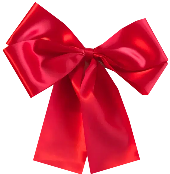Red Padded Satin Bow Decorating Kit For Christmas